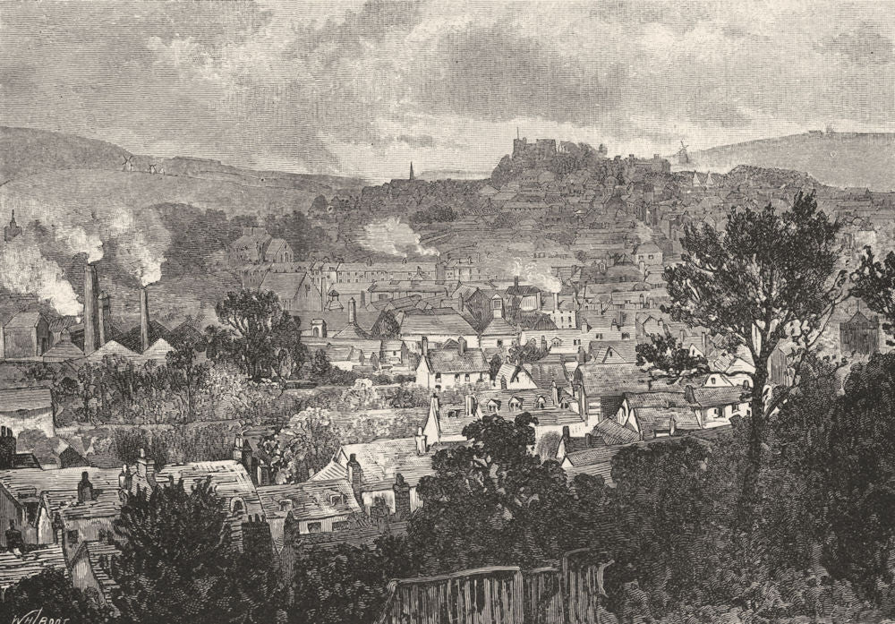 SUSSEX. Lewes 1898 old antique vintage print picture ...