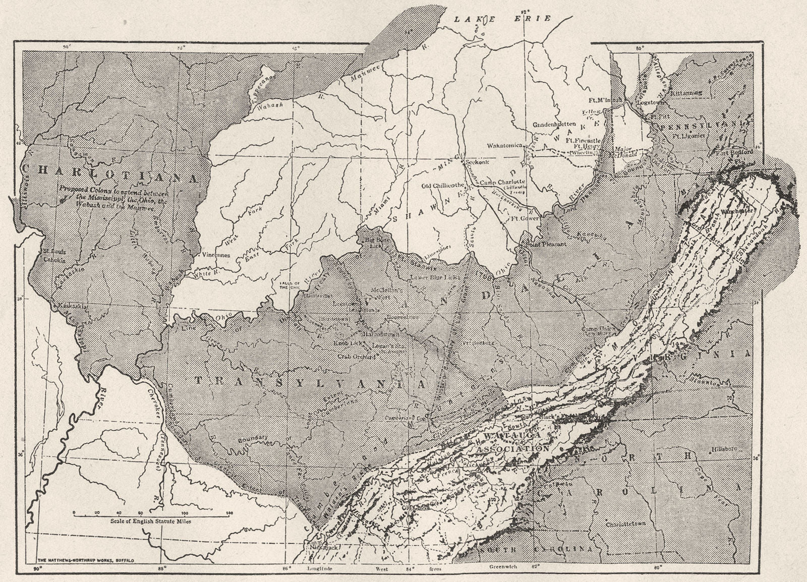 USA. The West 1763-1776, sketch map 1942 old vintage plan chart ...