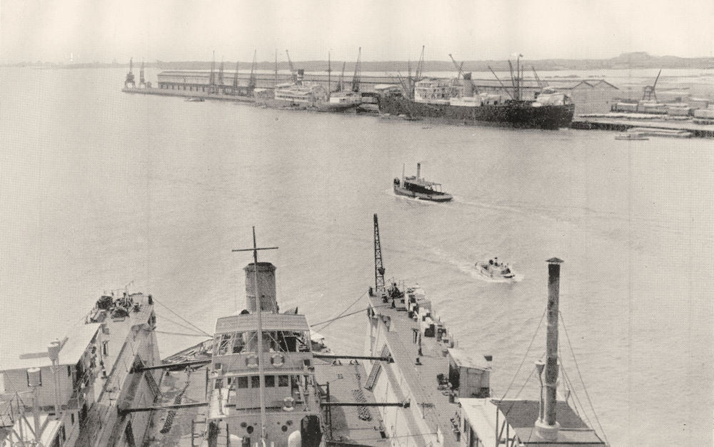 NIGERIA. Apapa Wharf, Lagos 1936 old vintage print picture ...