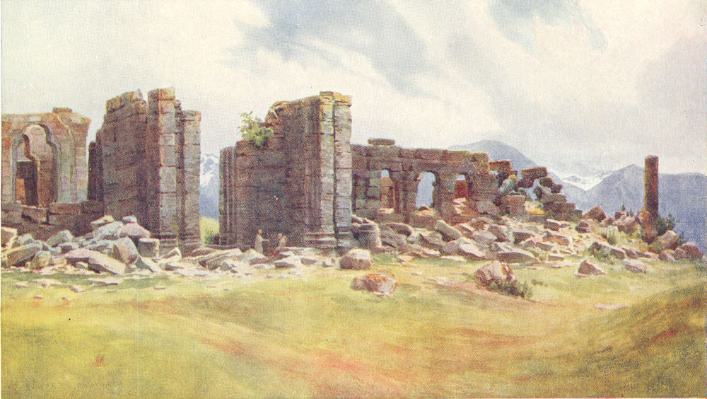 KASHMIR. Ruined Gateway of Martand 1924 old antique vintage print ...