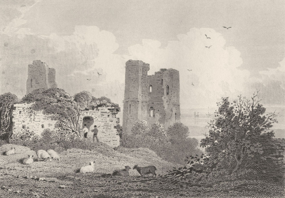 LONDON. Hadley Castle, Essex. DUGDALE 1845 old antique vintage print ...