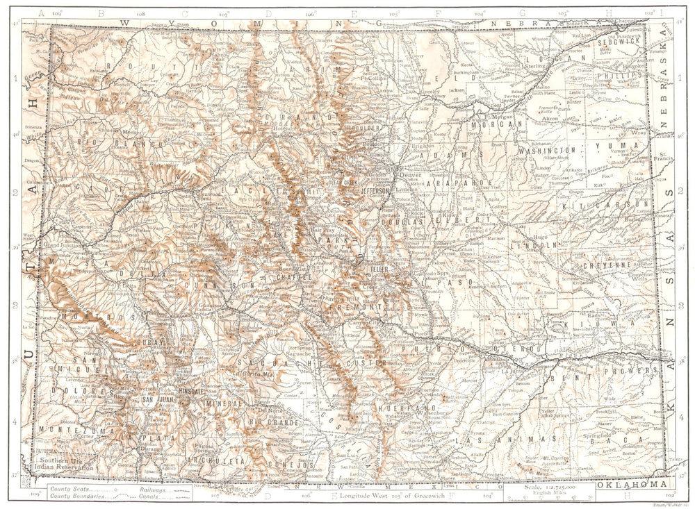 COLORADO. Colorado 1910 old antique vintage map plan chart ...