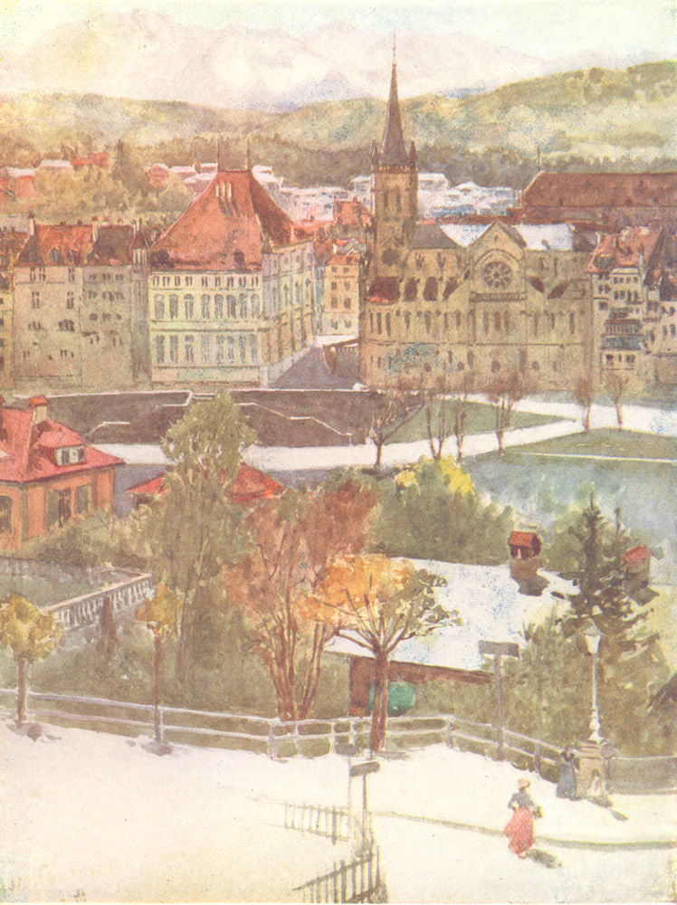 SWITZERLAND. Berne 1917 old antique vintage print picture ...