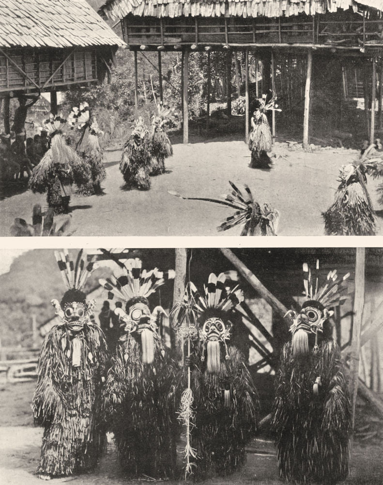 MALAYSIA. Borneo. The Fanatic dance of Kenyah medicine-men; soul ...
