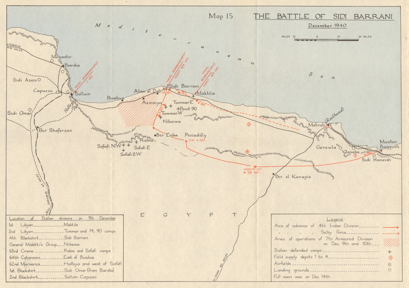 Battle of Sidi Barrani Dec 1940. Operation Compass Western Desert Egypt ...