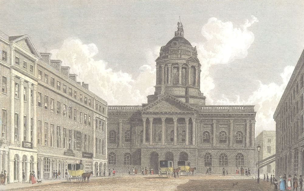 LIVERPOOL. Town Hall & Mansion House. . (Finden/Westall) 1832 old print ...
