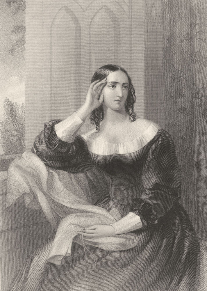 WALTER SCOTT. Flora MacIvor (Waverley) 1841 old antique vintage print ...