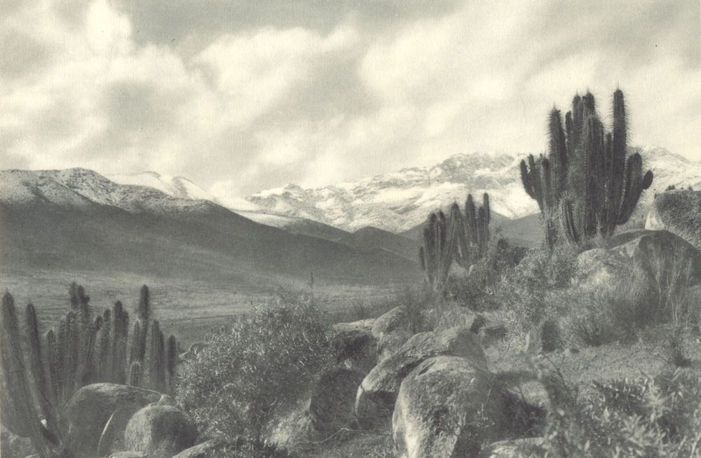 CHILE. Chalinga. Paisaje típico de Chile Central. Typical landscape ...