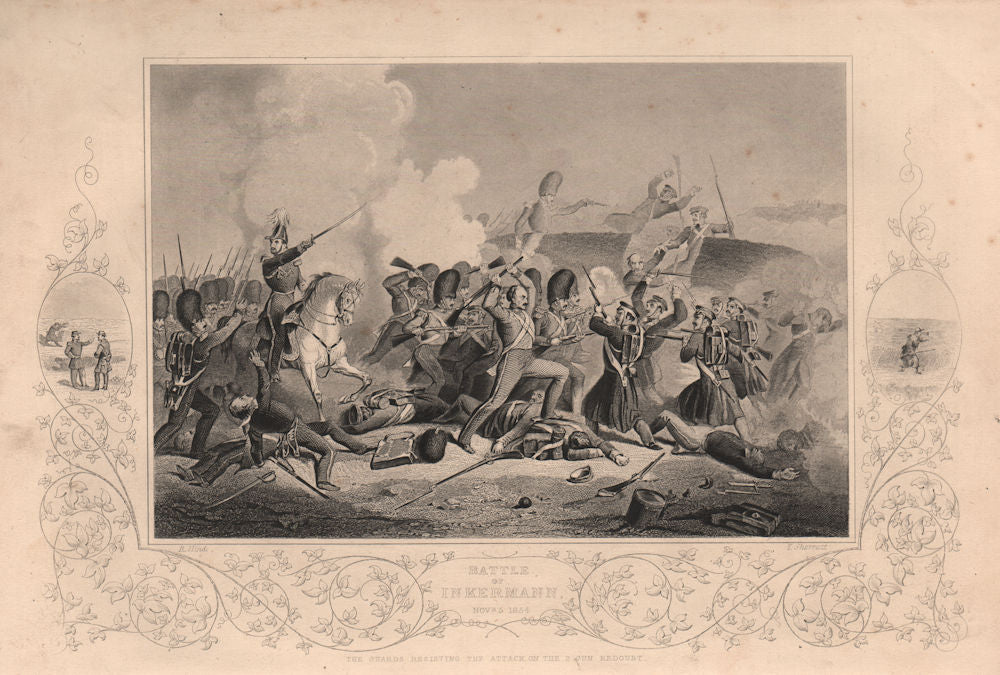 CRIMEAN WAR. Battle of Inkerman Nov. 5 1854 1860 old antique print ...