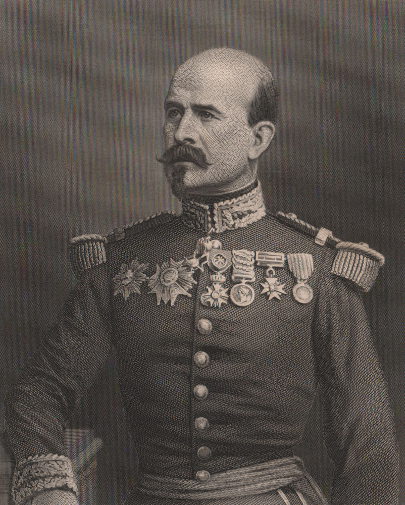 FRANCO-PRUSSIAN WAR. General Trochu. France 1875 old antique print ...