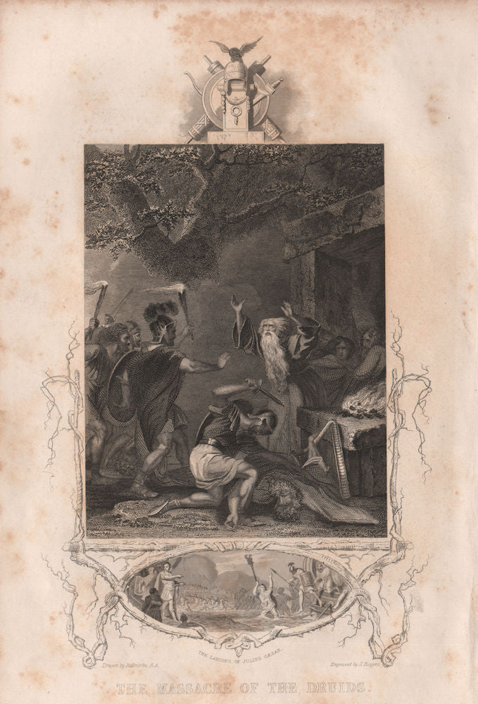 BRITISH HISTORY. The Massacre of the Druids. The landing of Julius ...