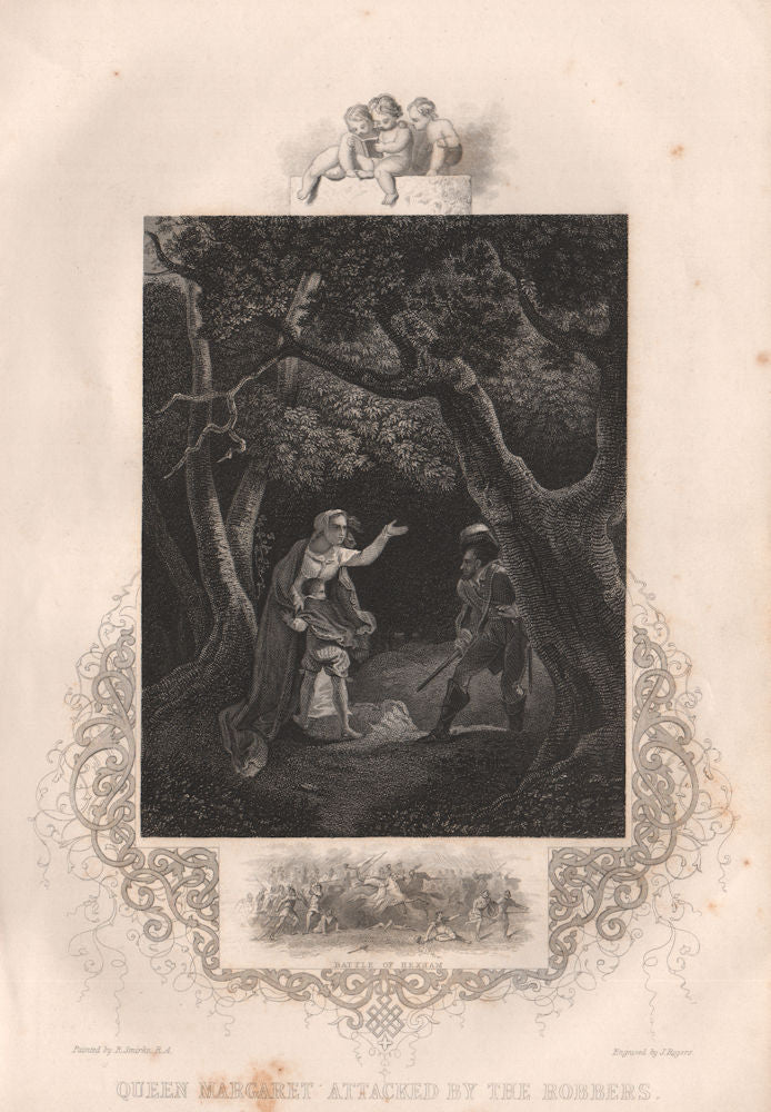 BRITISH HISTORY. Queen Margaret attacked by the Robbers (Battle of ...