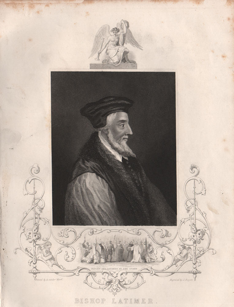 BRITISH HISTORY. Bishop Latimer (Inset. Ridley and Latimer at the Stake ...