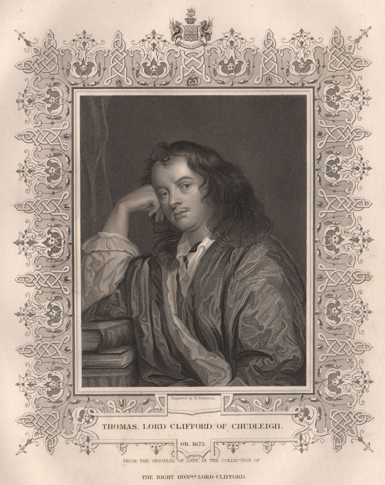 BRITISH HISTORY. Thomas, Lord Clifford of Chudleigh. TALLIS 1853 old ...