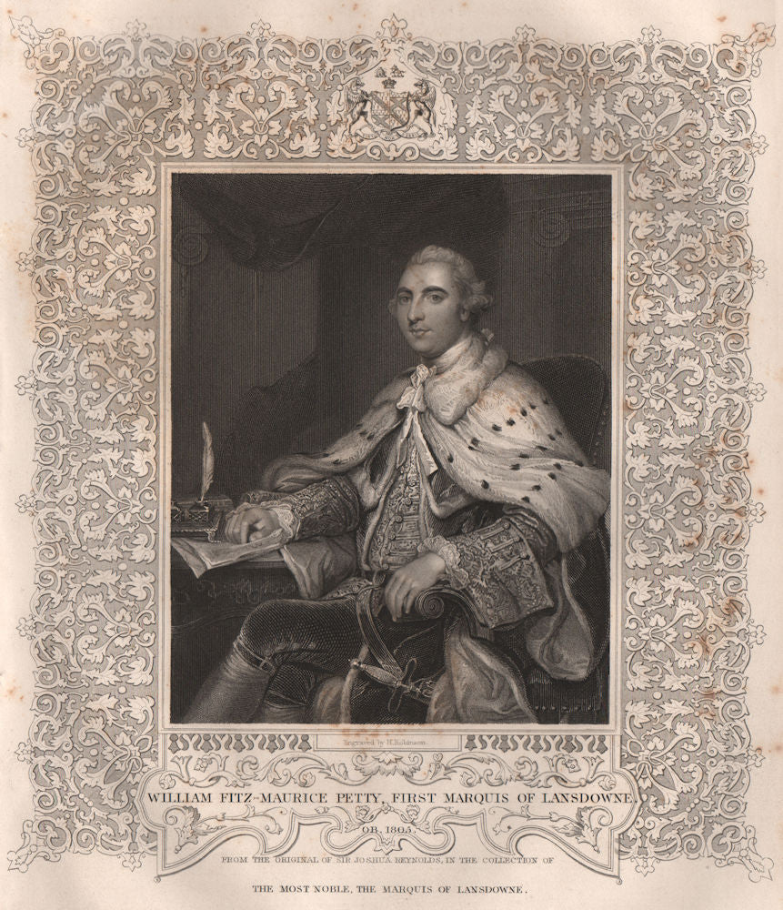 BRITISH HISTORY. William Fitz-Maurice Petty, first Marquis Of Lansdowne ...