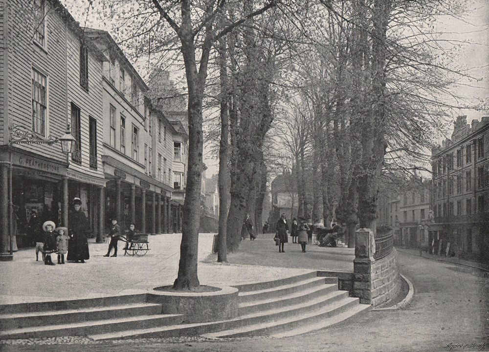 TUNBRIDGE WELLS. The Pantiles. Kent. Children in 19c dress 1900 old ...