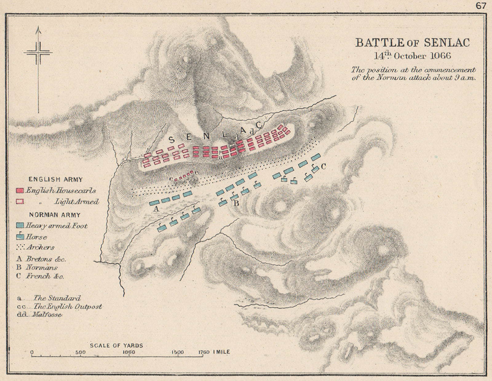 BATTLE OF SENLAC (HASTINGS). 14 October 1066. English v Normans. SMALL ...