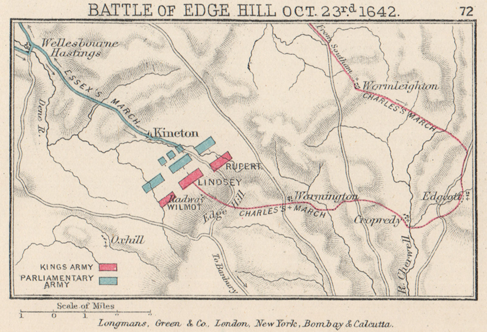 ENGLISH CIVIL WAR.Battle of Edge Hill.Oct 1642.King v Parliament. SMALL ...
