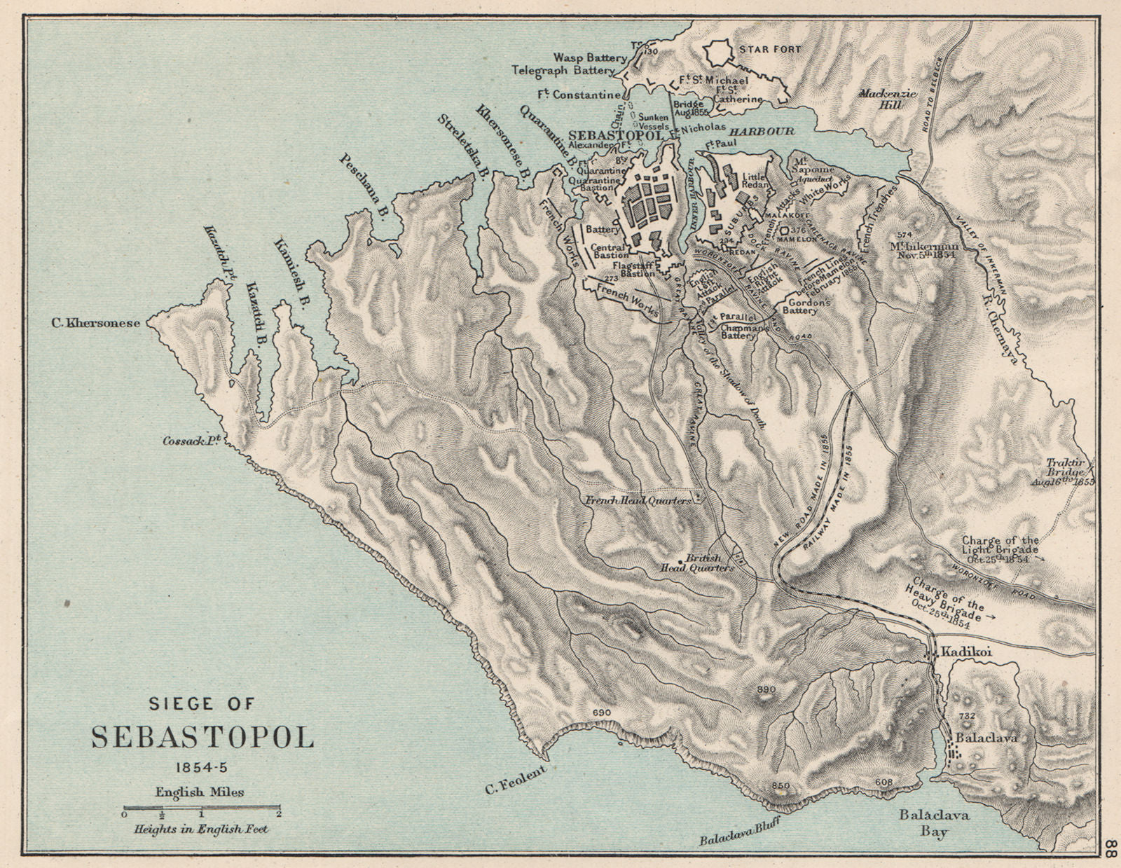 CRIMEAN WAR. Siege of Sevastopol 1854-5. English & French attacks 1907 ...