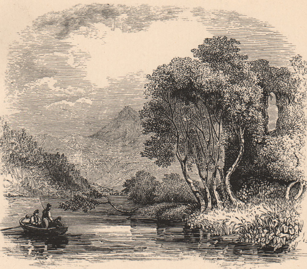 SCOTLAND. Inch, Galbraith and Castle, Ben Lomond 1885 old antique print ...