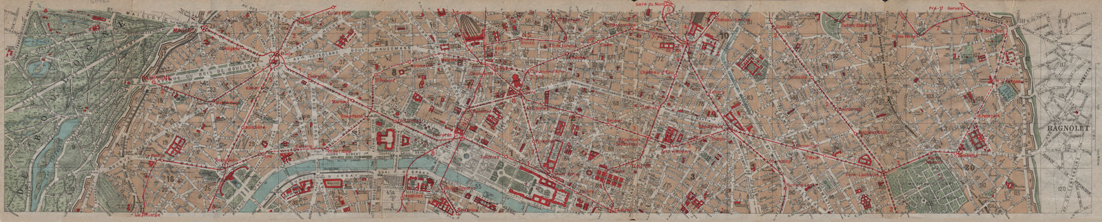 PARIS CENTRE. 1-4e 8-11e 16e 20e. Porte de la Muette-Bagnolet. Vintage ...
