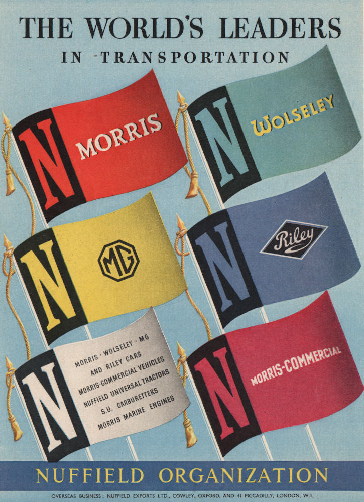 NUFFIELD ORGANISATION ADVERT. Morris Wolseley MG Riley Morris 1951 old ...
