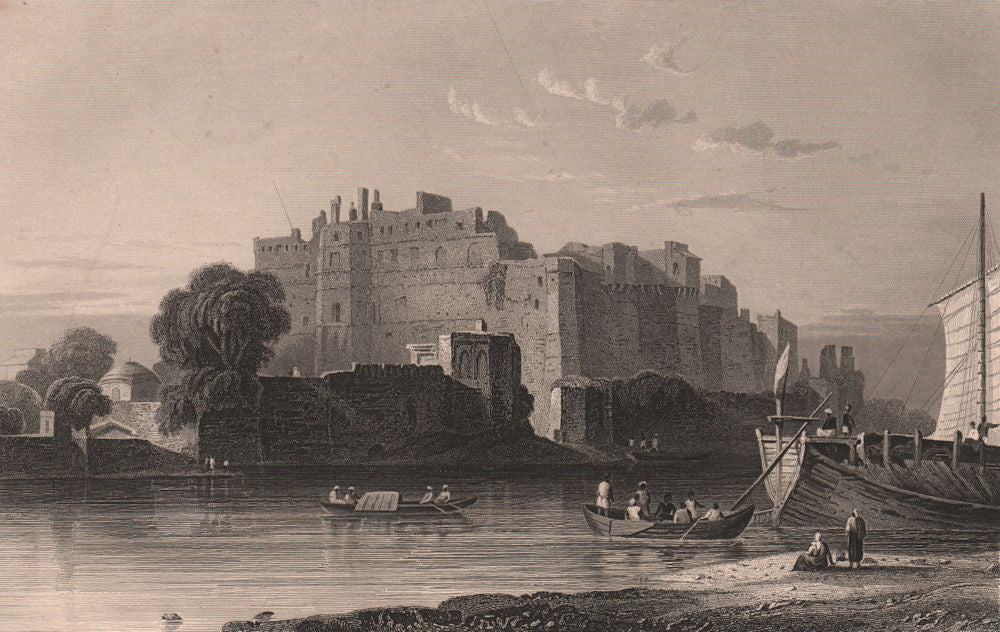BRITISH INDIA. An Old Fort at Mathura. Kans Quila 1858 antique print ...