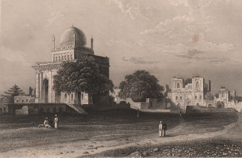BRITISH INDIA. Mosque of Mustafa Khan, Bijapur 1858 old antique print ...