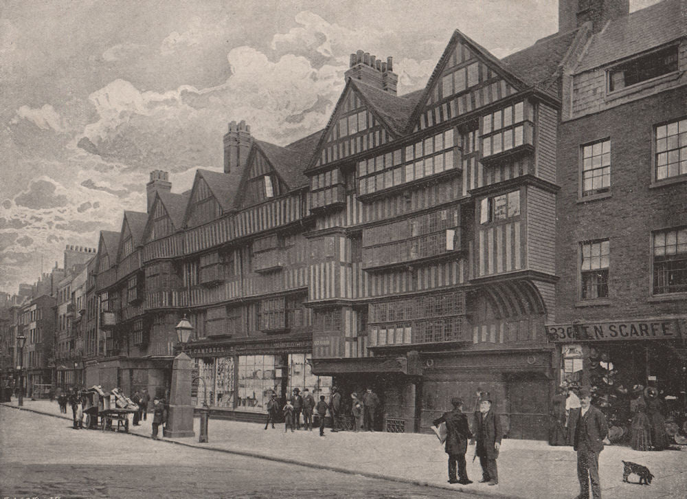 Old Houses at Holborn Bars. London 1896 antique vintage print picture ...
