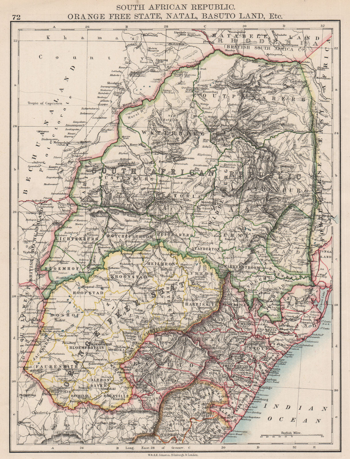 COLONIAL SOUTH AFRICA. Orange Free State Natal Basutoland SA Republic ...