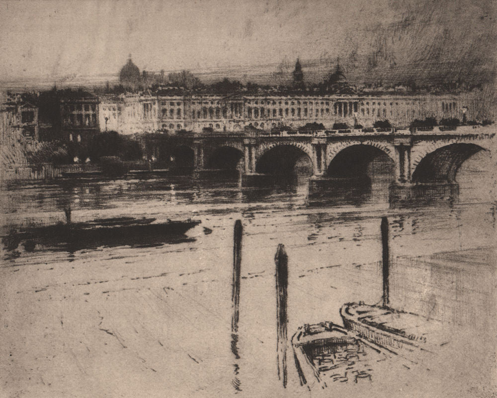 DISAPPEARING LONDON. The old "Waterloo Bridge", by Percy Robertson 1927 ...