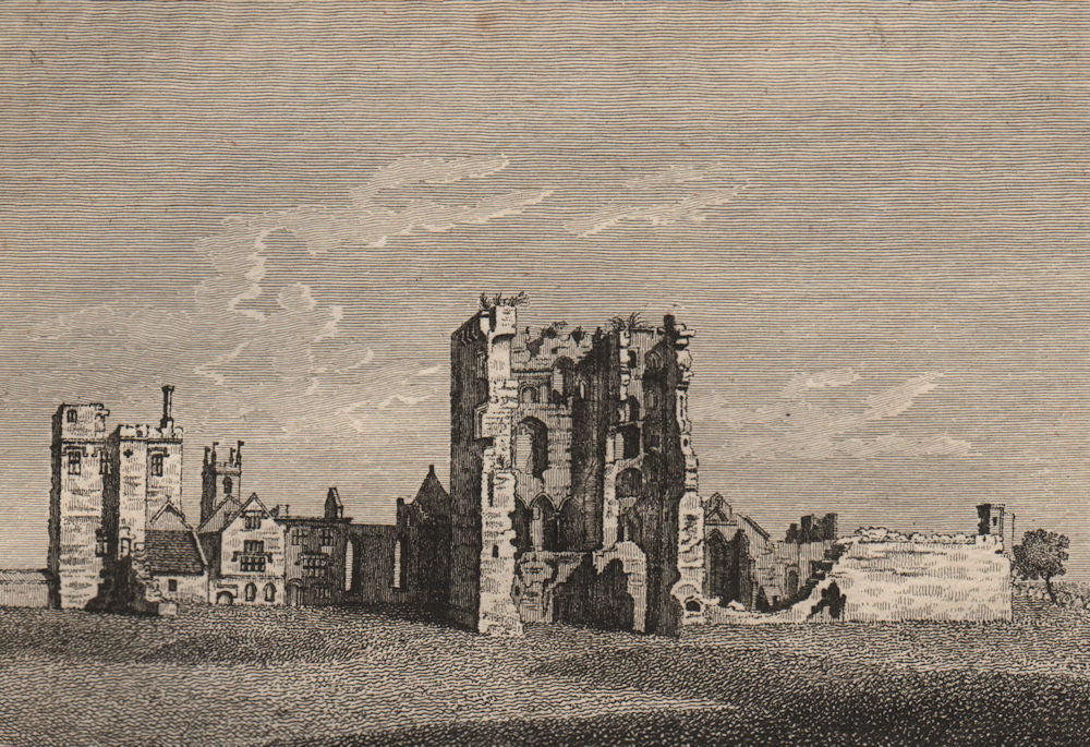 ASHBY DE LA ZOUCH CASTLE, Leicestershire Plate 2. GROSE 1776 old print ...