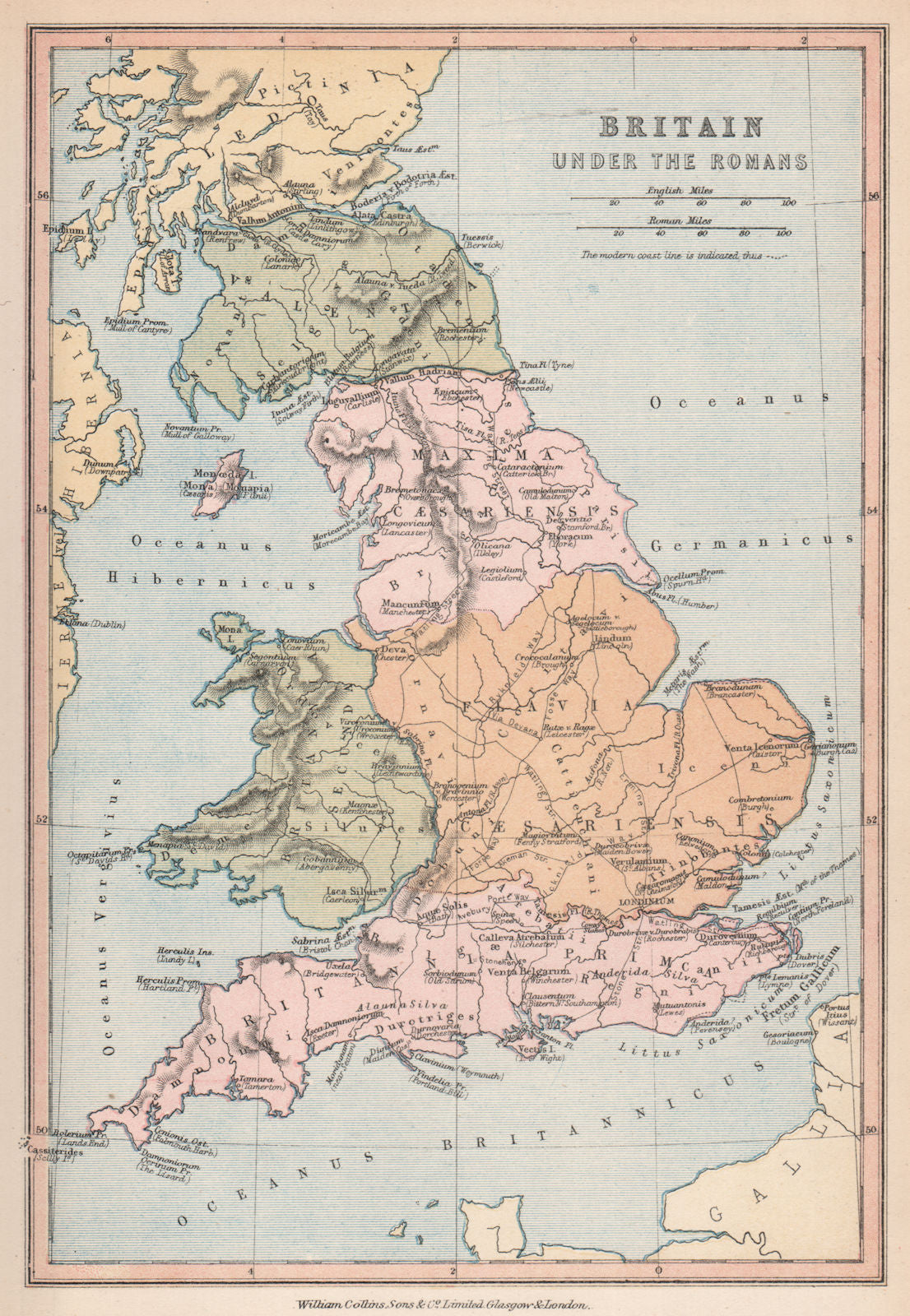 ROMAN BRITAIN Provinces Valentia britannia Prima Secunda Flavia Caesar ...