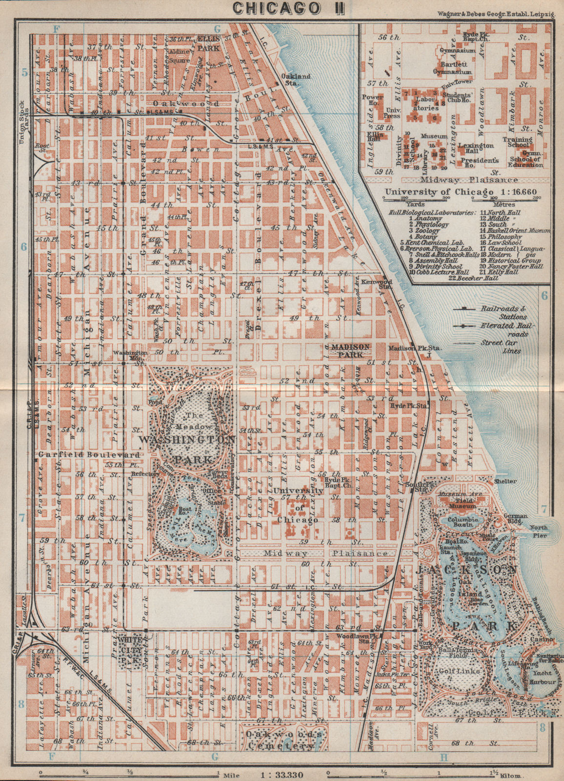 CHICAGO city plan. South Side Woodlawn Washington/Jackson/Hyde Park ...