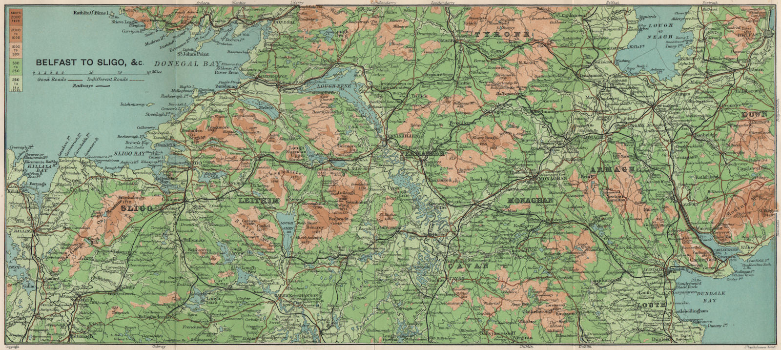 IRELAND CENTRAL Tyrone Leitrim Sligo Cavan Monaghan Armagh Louth Down ...