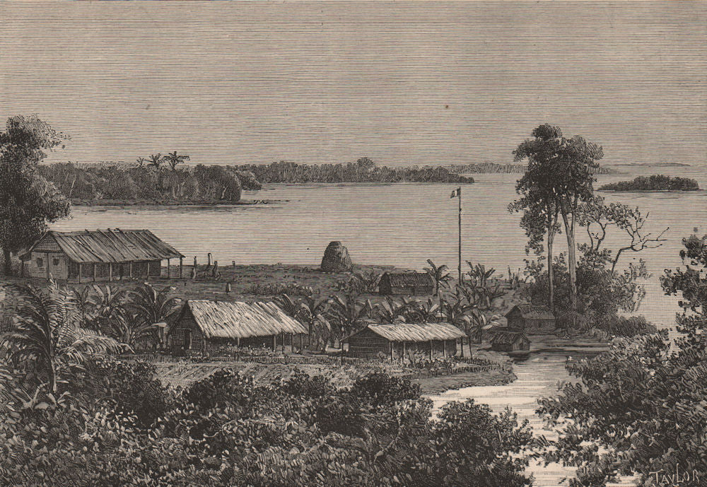 Ubangi/Ubangui river - View taken at the Nkunjia Station. Congo. Congo ...