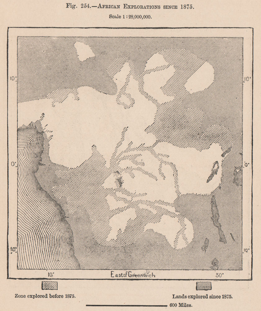 African explorations since 1875. Congo Basin 1885 old antique map plan ...