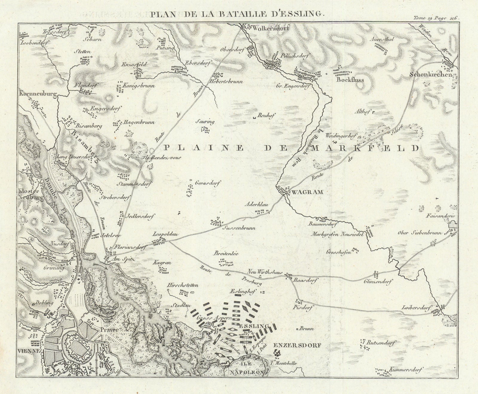 Battle of Aspern-Essling 1809. Vienna Austria. War of Fifth Coalition ...