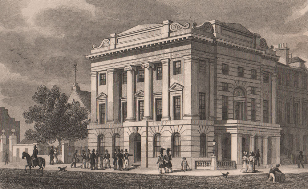 LEITH. The Town Hall (subsequently the Police station). SHEPHERD 1833 ...