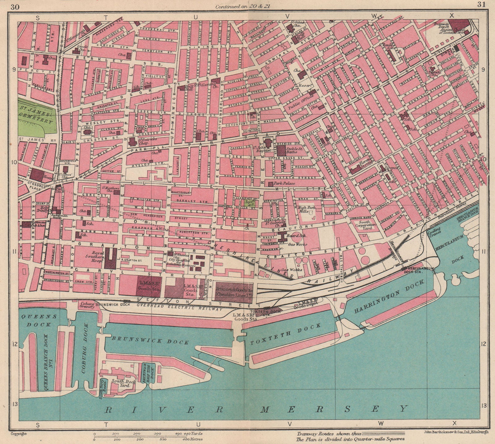 LIVERPOOL. Riverside Dingle Toxteth/Brunswick/Coburg/Harrington Docks ...