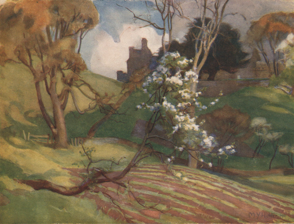LANARKSHIRE. 'Craignethan Farm' by Mary Young-Hunter. Scotland 1907 old ...
