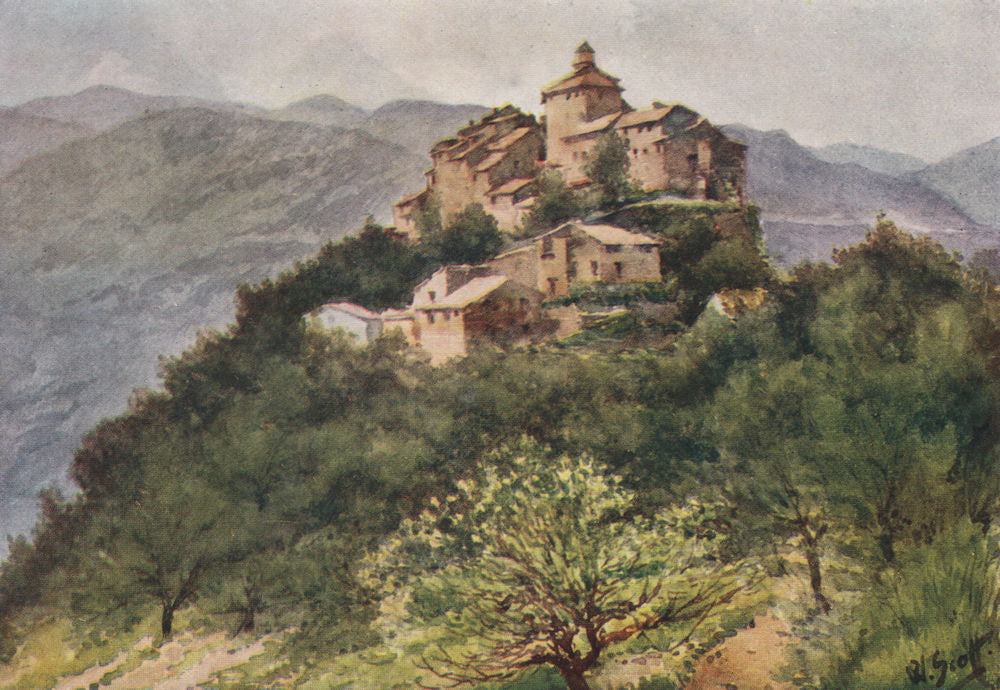 'La Roquette, in the Var Valley' by William Scott. Alpes-Maritimes 1907 ...