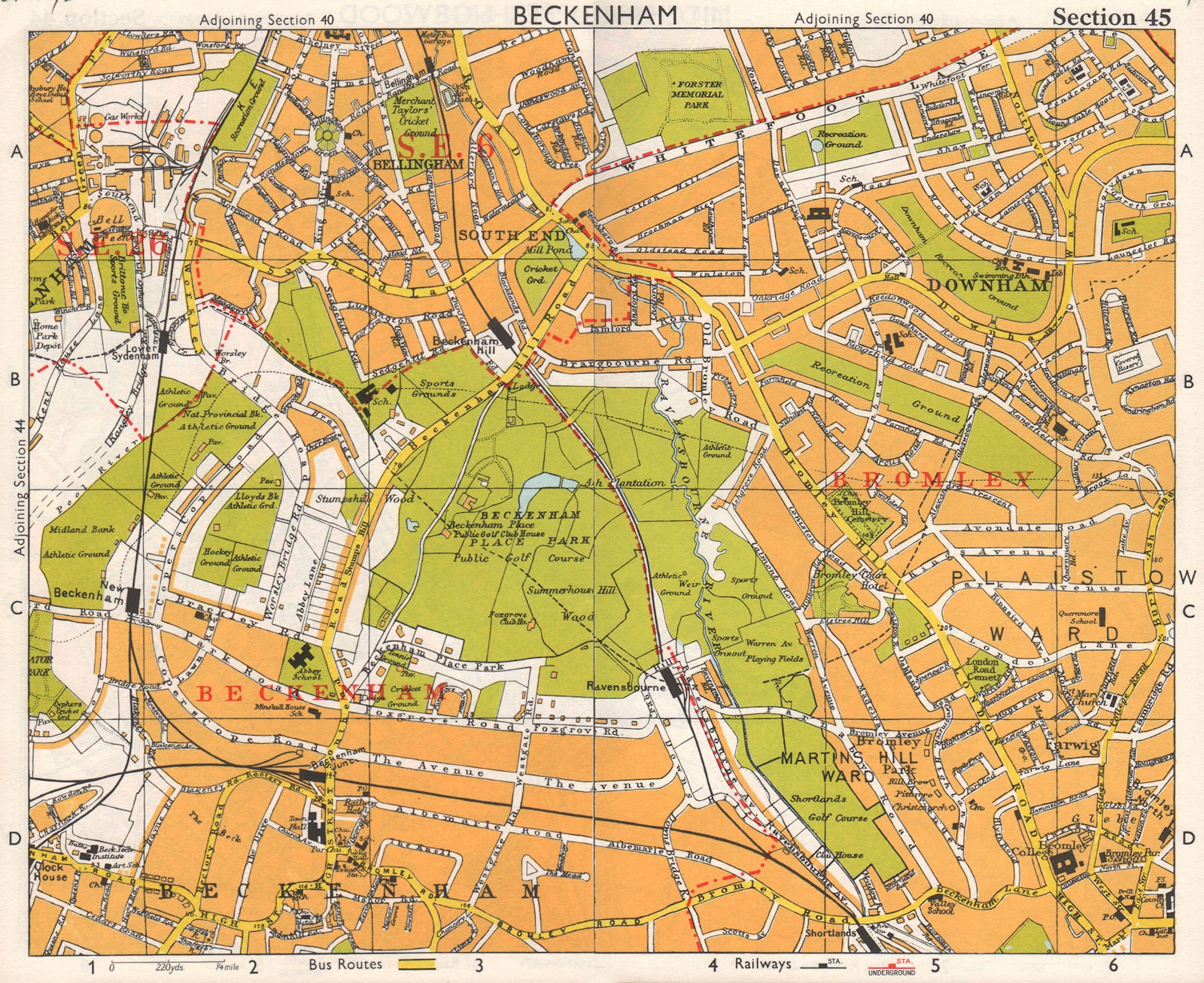 SE LONDON. Beckenham Downham Bellingham Bromley Bell Green. BACON 1968 ...