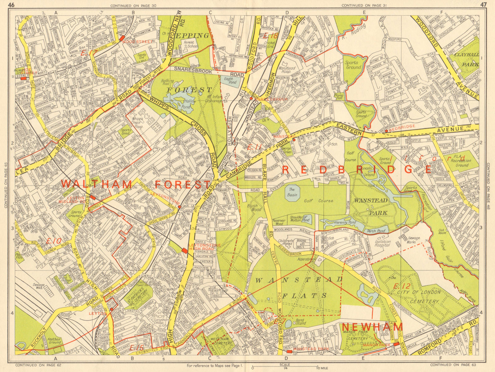 LONDON E Walthamstow Leytonstone Wanstead Snaresbrook. GEOGRAPHERS' A-Z ...