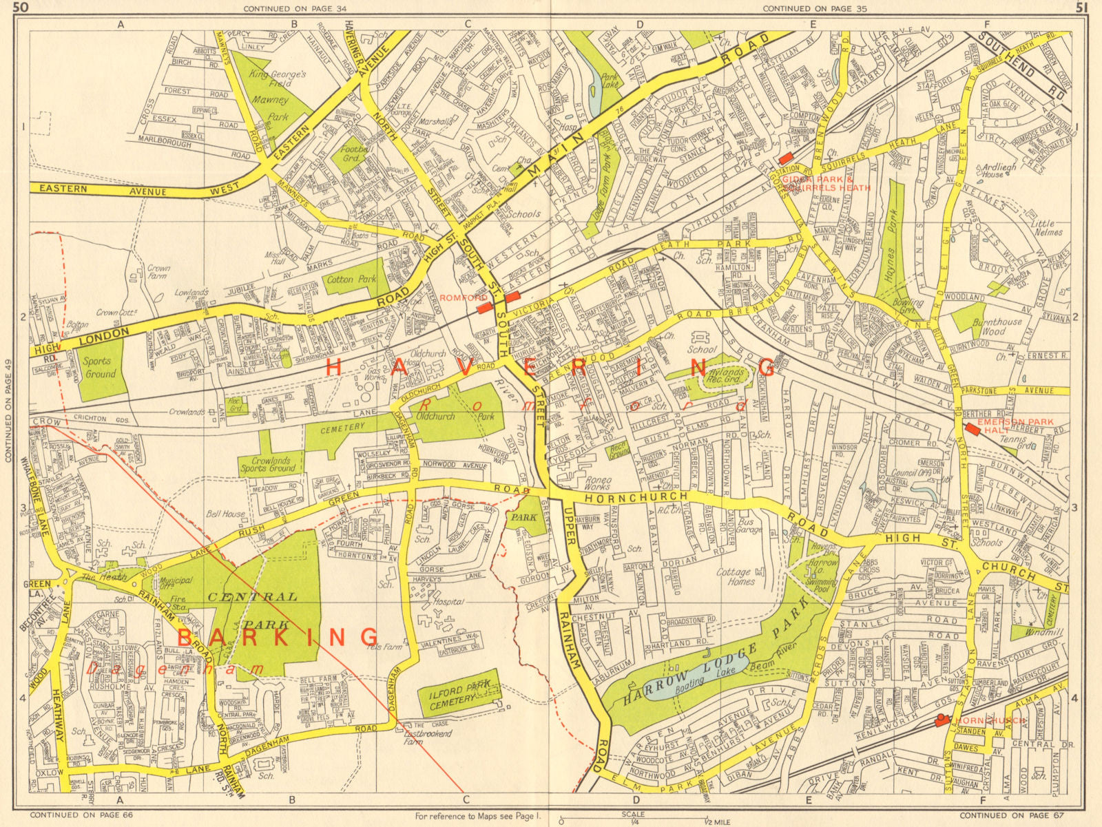 ROMFORD Hornchurch Dagenham Emerson Park Gidea Park. GEOGRAPHERS' A-Z ...