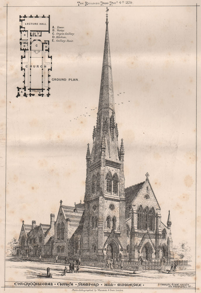 Congregational Church, Stamford Hill, Middlesex; J. Tarring & Son ...