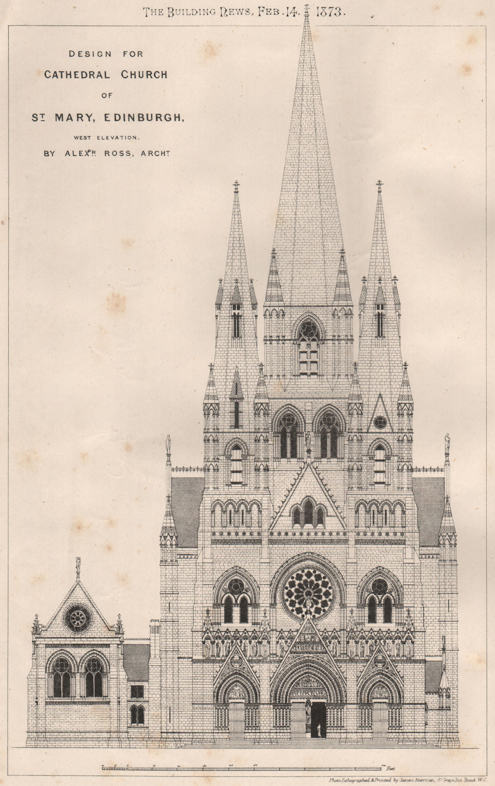 Cathedral Church of St. Mary, Edinburgh, west side; Alex Ross ...