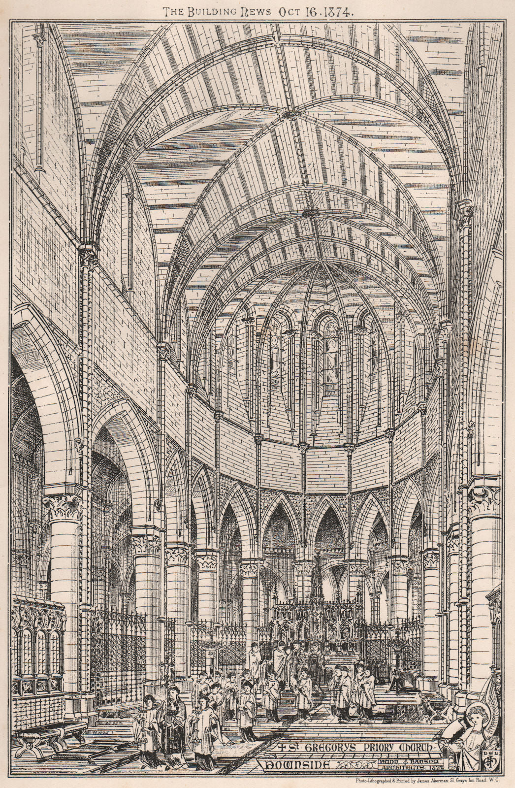 St. Gregory's, Priory Church, Downside; Bann & Banson Archts 1872 ...