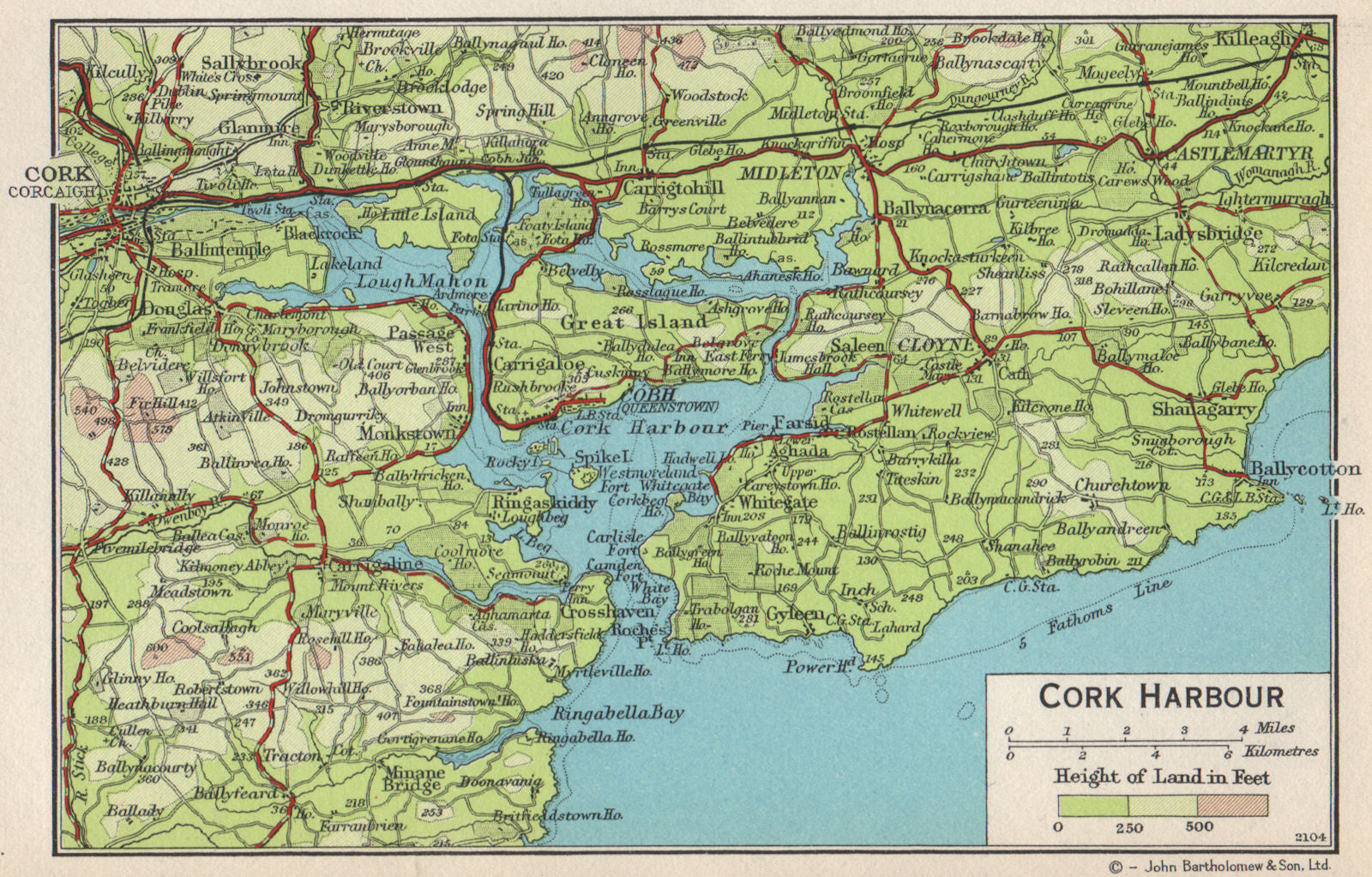 CORK HARBOUR. Vintage map plan. Corcaigh. Ireland 1962 old vintage ...