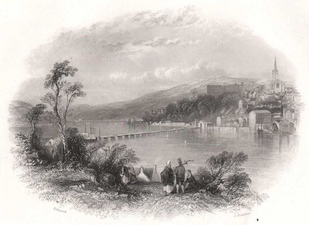 Londonderry. Ireland 1835 old antique vintage print picture ...